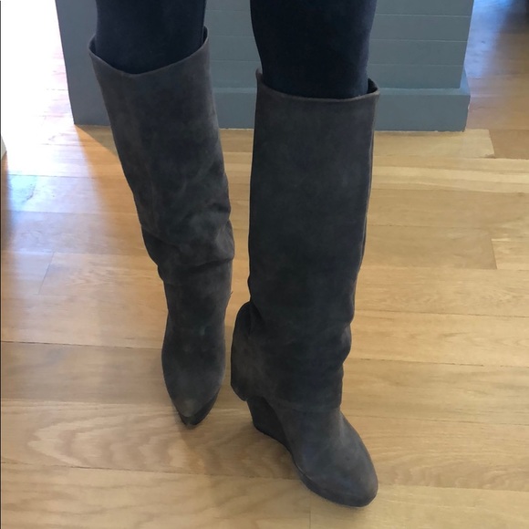 Elizabeth and James | Shoes | Tall Leather Wedge Boots | Poshmark